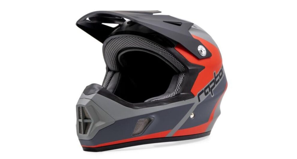 Raptor KS05 Full Face Kross Kaskı Gri/Kırmızı - Bursa Bisiklet