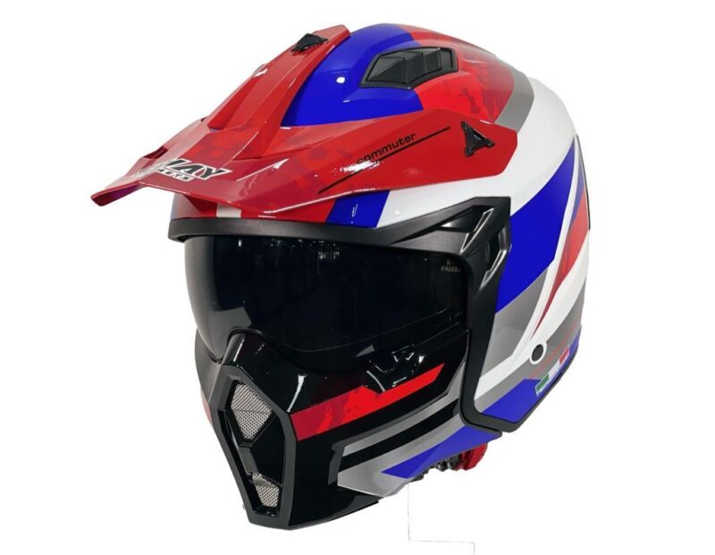 S-way SW X1-X Seul Full Face Kross Kaskı Beyaz-Kırmızı - Bursa Bisiklet