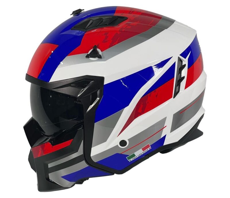 S-way SW X1-X Seul Full Face Kross Kaskı Beyaz-Kırmızı - Bursa Bisiklet